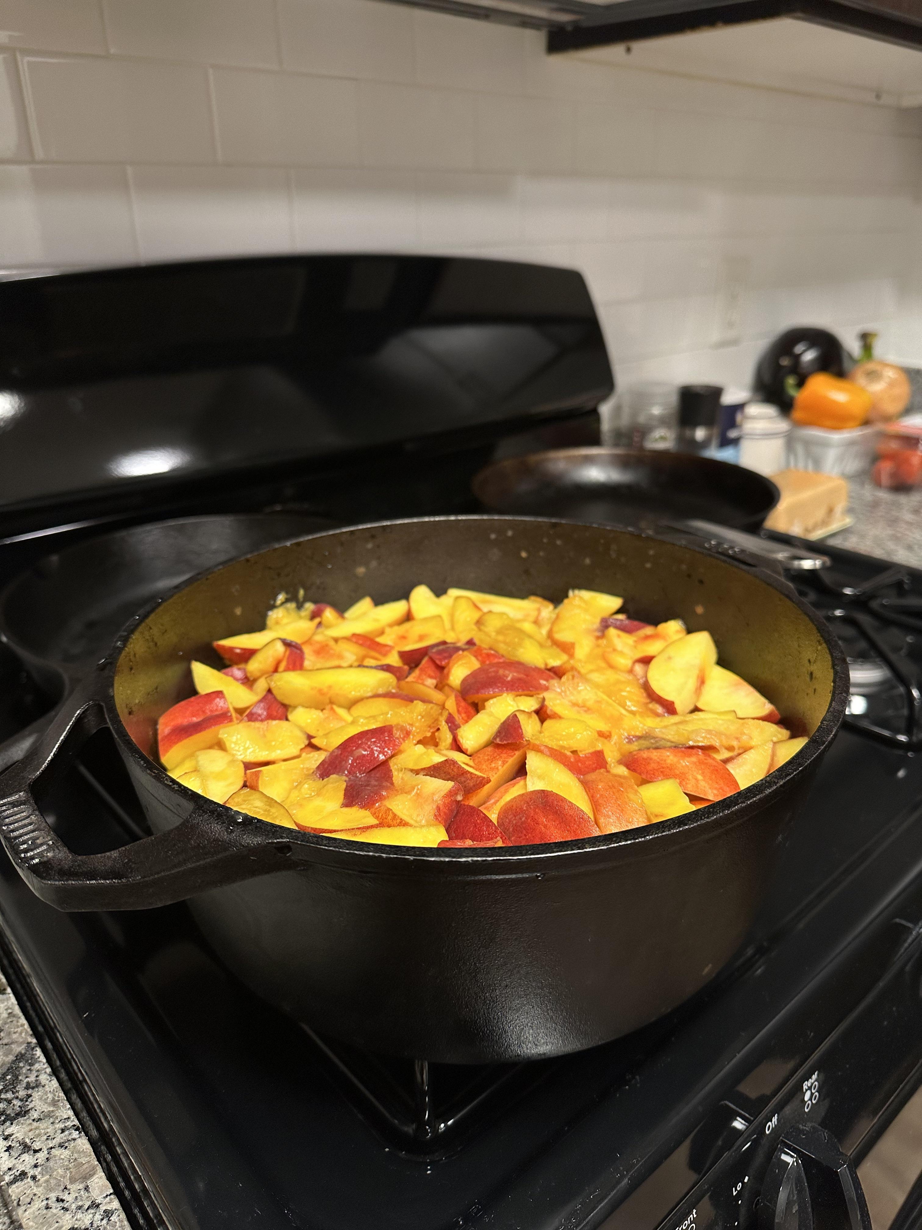 Peach Crisp in the Dutch oven | Scrolller