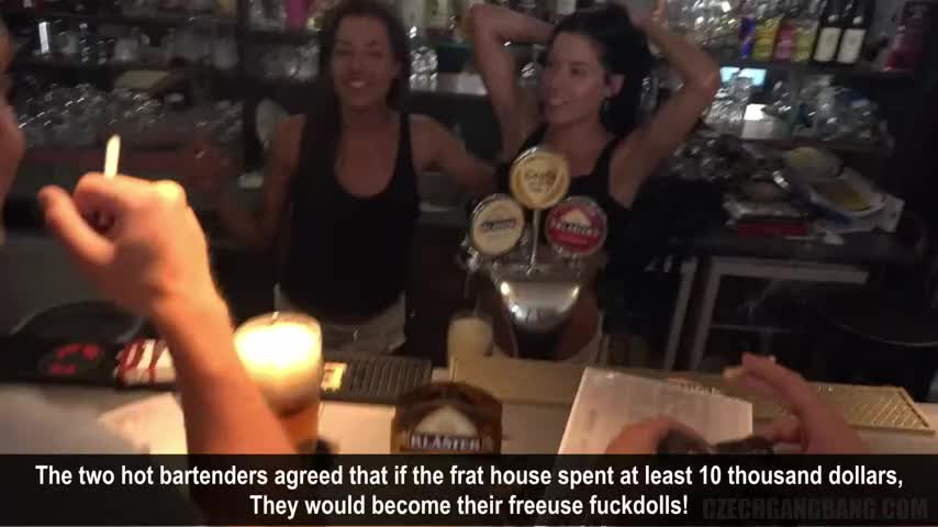2 Hot Bartenders get fucked by frats | Scrolller