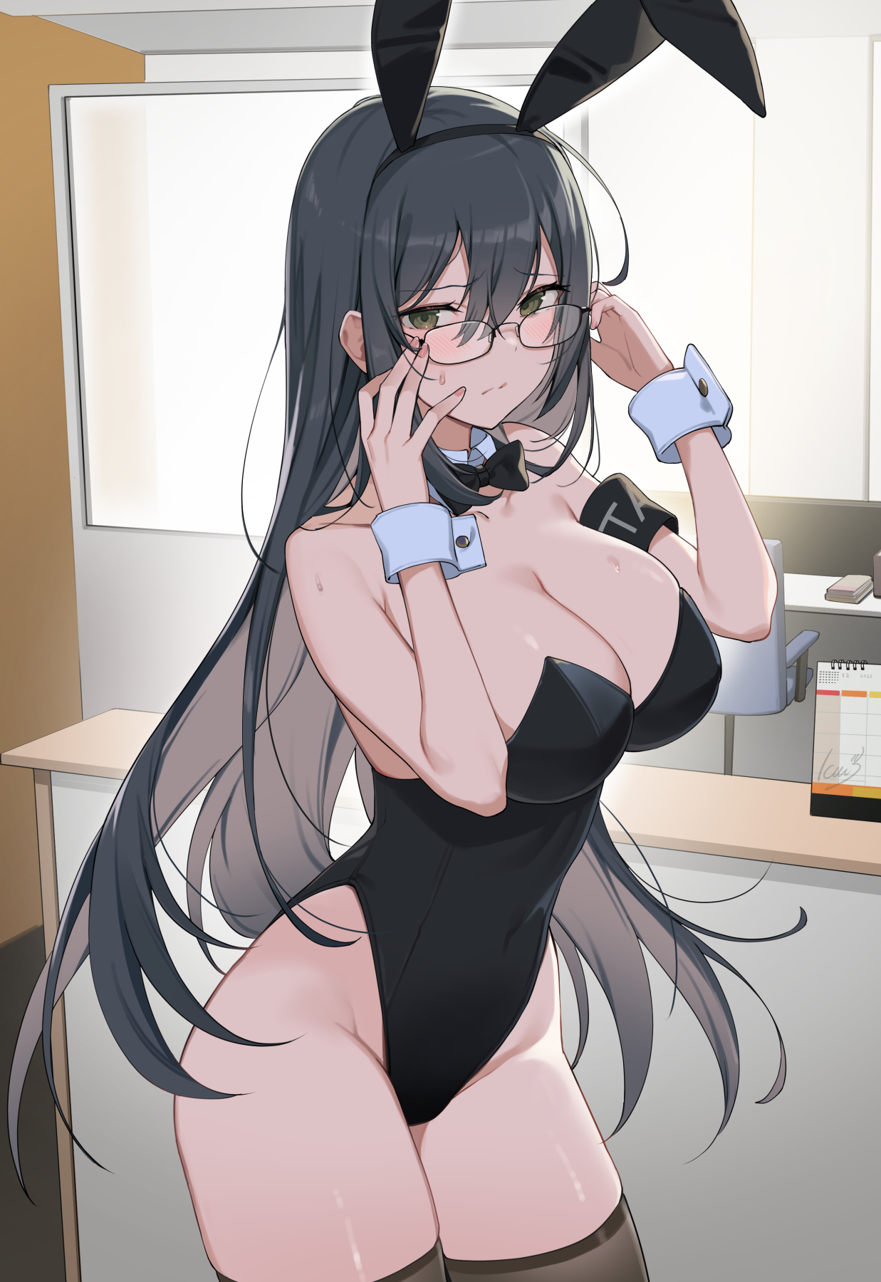 Black Megane Bunny [Original] | Scrolller