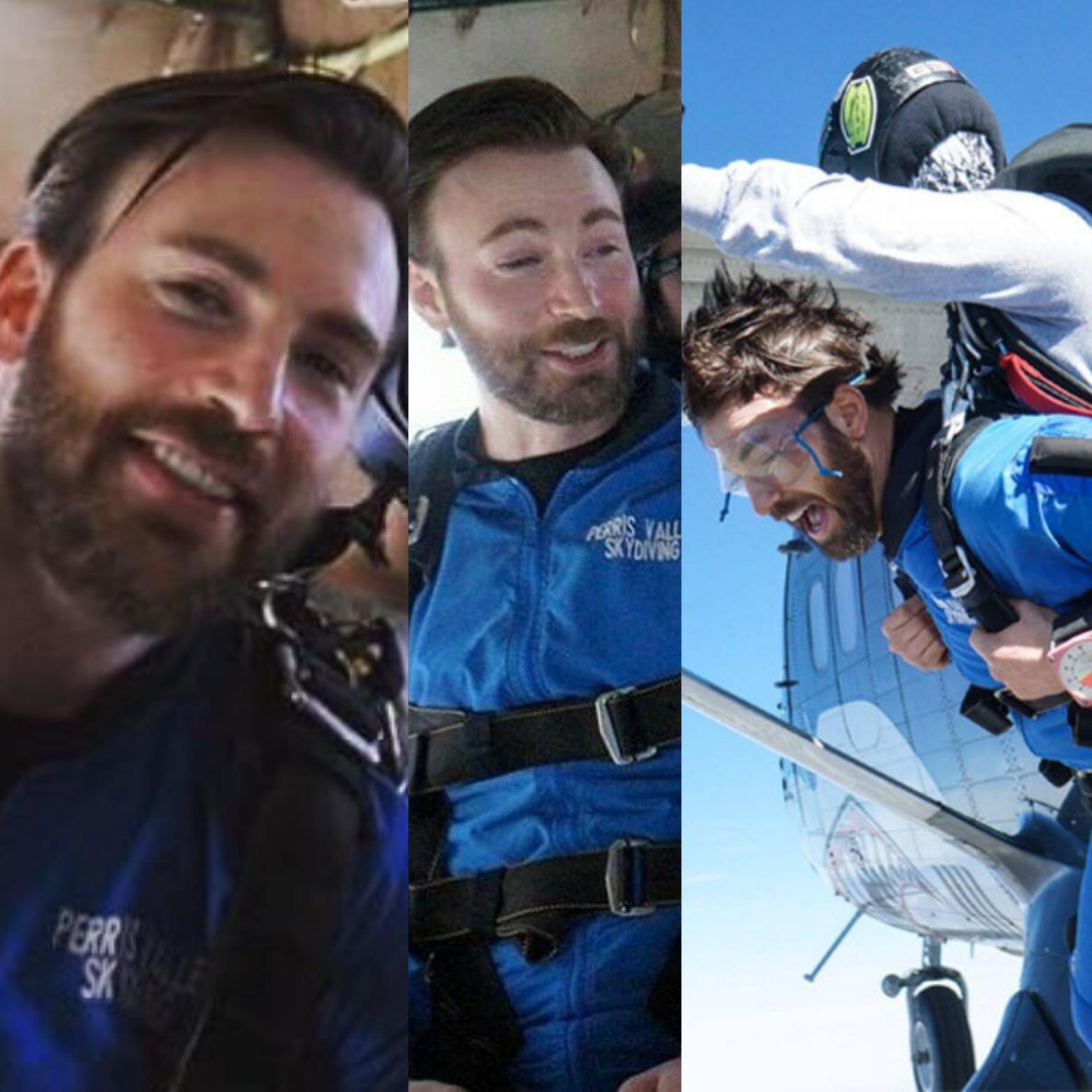 Chris Evans' Skydiving | Scrolller