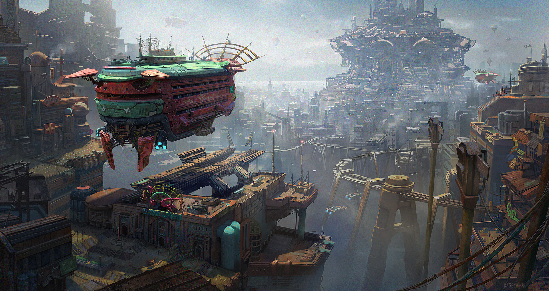 [/r/ImaginaryCityscapes] Rust Terminal by Masashi Kageyama | Scrolller