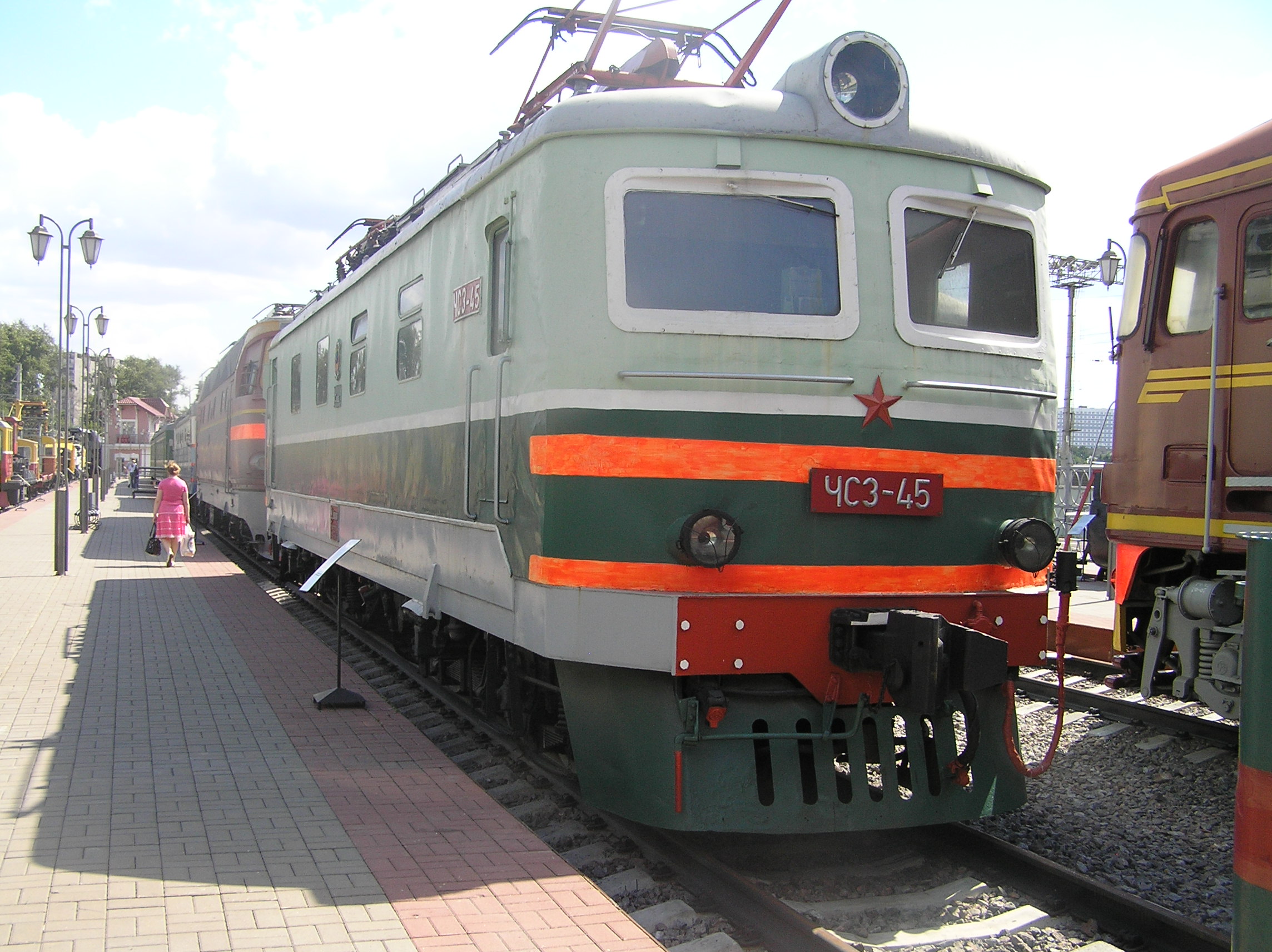 ChS3-45 at the Moscow Railway Museum, Rizhsky Rail Terminal | Scrolller