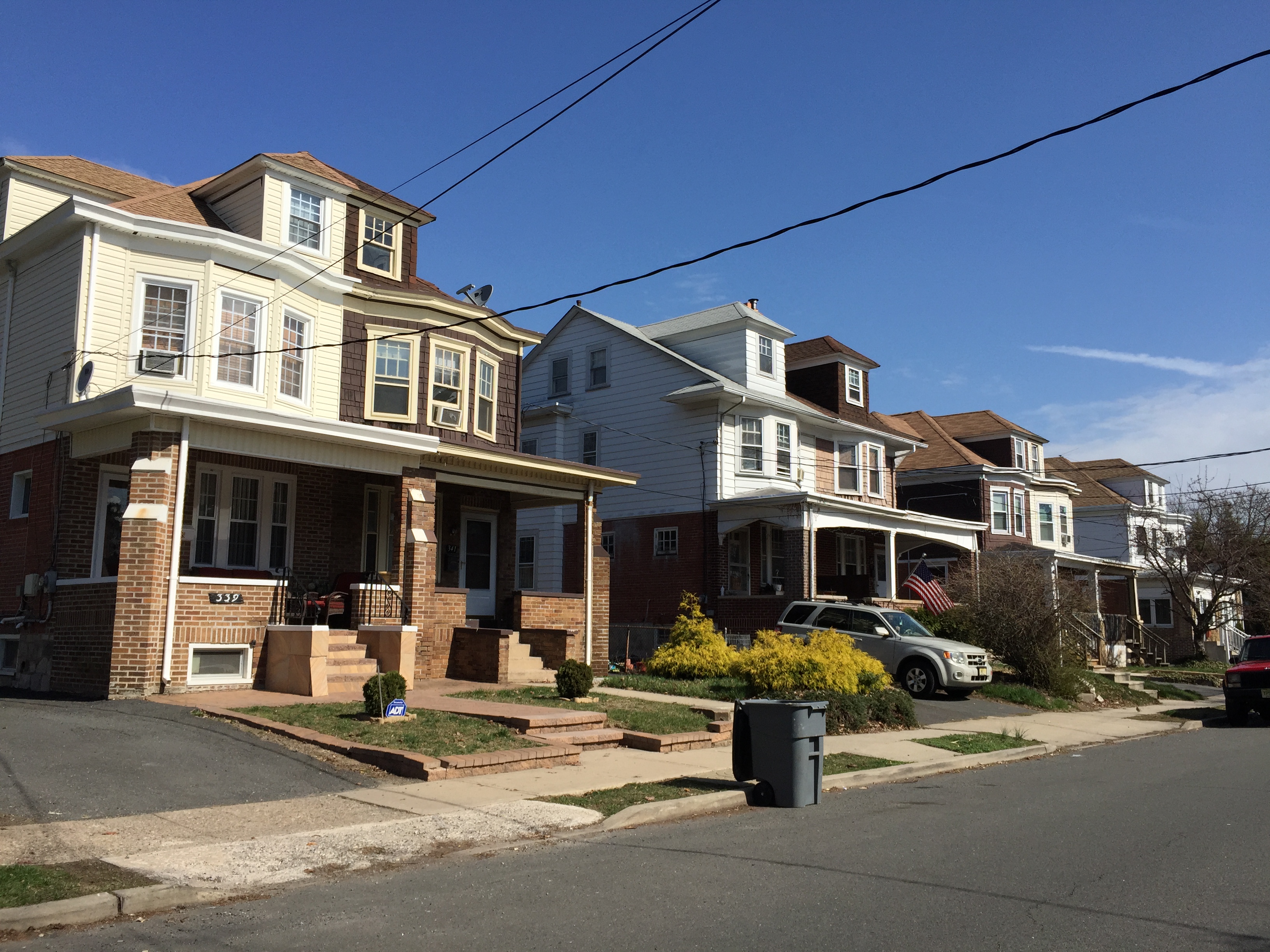 Homes along Hillcrest Avenue in the Hillcrest neighborhood along the border of Trenton and Ewing ...